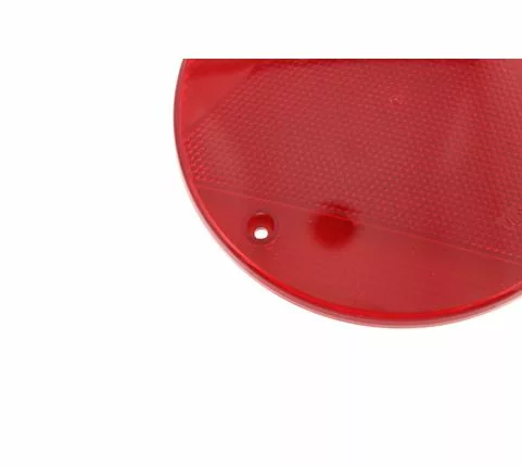 Jokon - Red Round Reflector with triangle (716) - Grantham's Accessory Shop