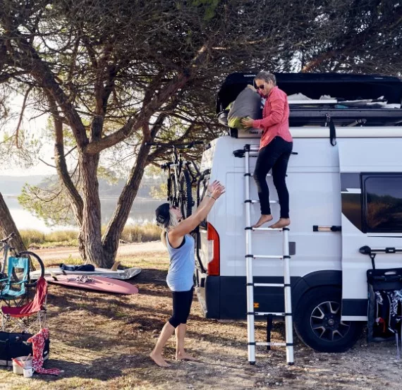 Thule - Telescopic Van Ladder 9 Step - Grantham's Accessory Shop