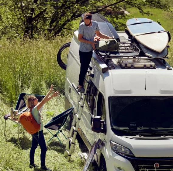 Thule - Telescopic Van Ladder 9 Step - Grantham's Accessory Shop