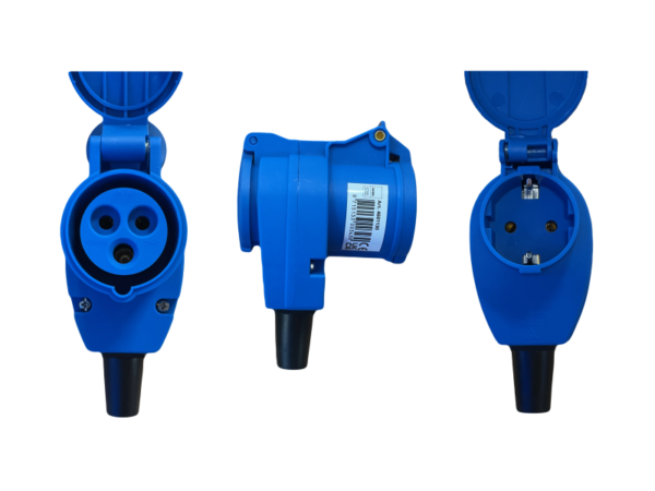 Angled Coupler CEE16A/Schuko - Grantham's Accessory Shop