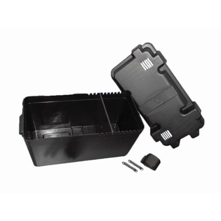 Plastic Battery Box - Black (405x200x190mm) - Grantham's Accessory Shop